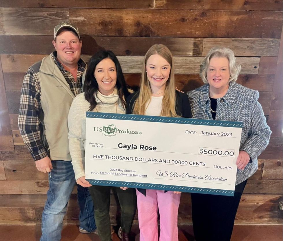 Gayla Rose Awarded Ray Stoesser Memorial Scholarship - US Rice Producers